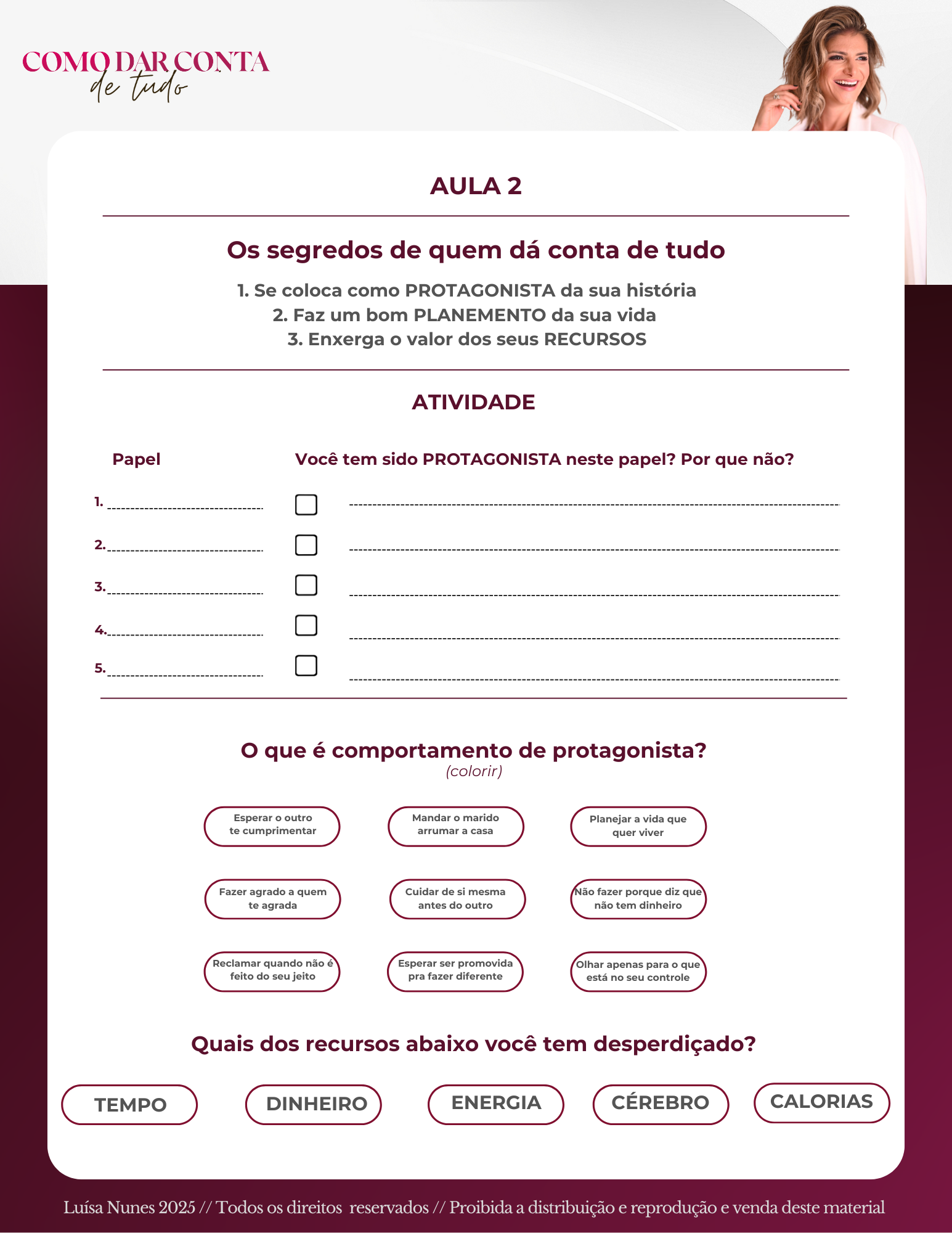 Aula 2 - Como dar conta de tudo - Luisa Nunes